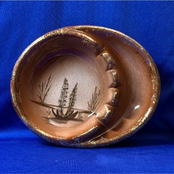 Source Unknown | Accents | Vintage Porcelain Brown And Gold Desert ...